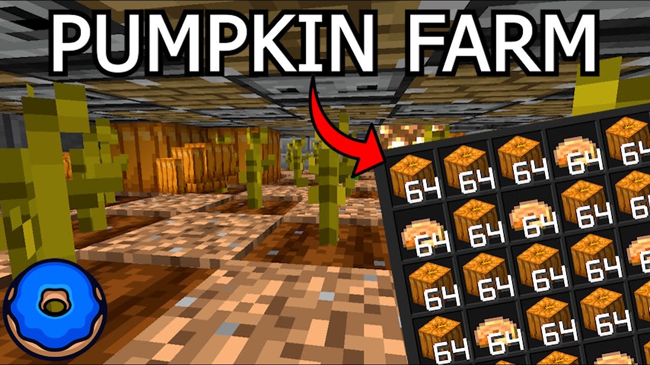 How To Build A Pumpkin Farm On Donut Smp Tutorial Youtube