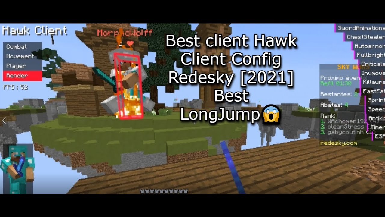 Best Client Hawk Client Config Redesky 2021 Best Longjump Youtube