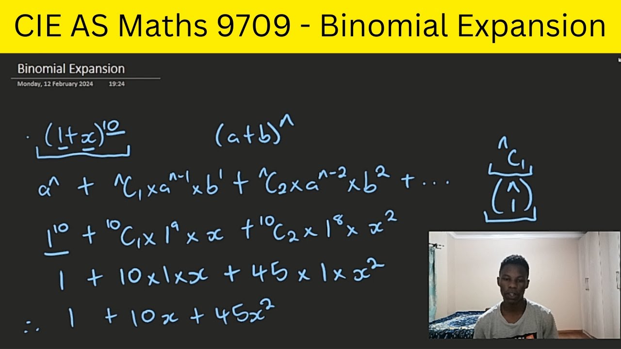Binomial Expansion Cie A Level Maths 9709 Youtube
