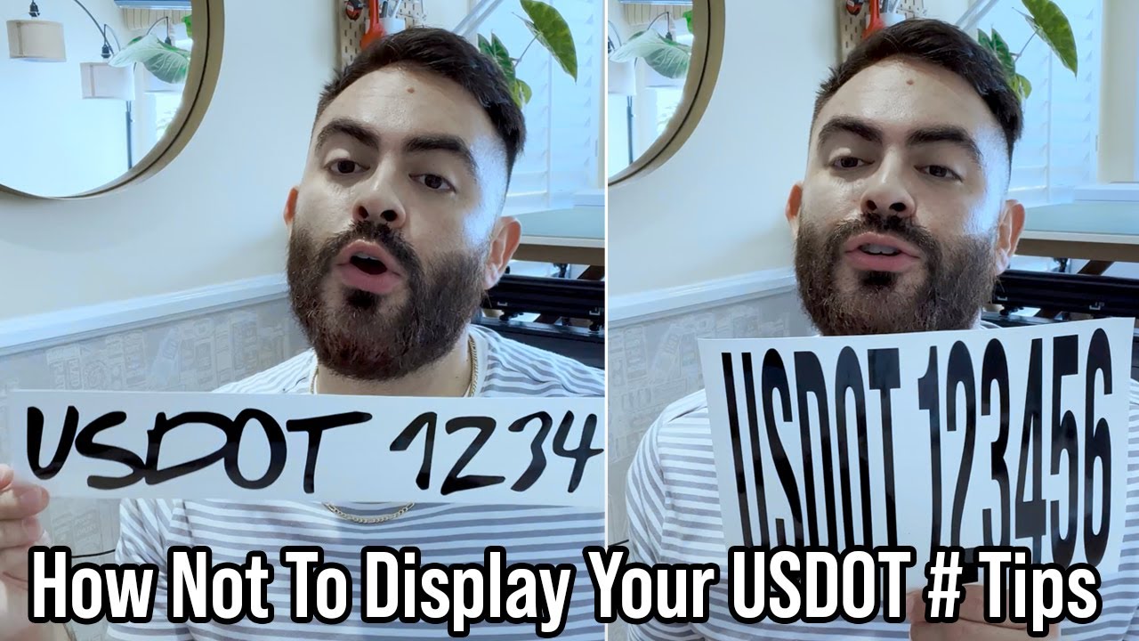 How Not To Display Your Usdot Number Sticker Decal Lettering Avoid