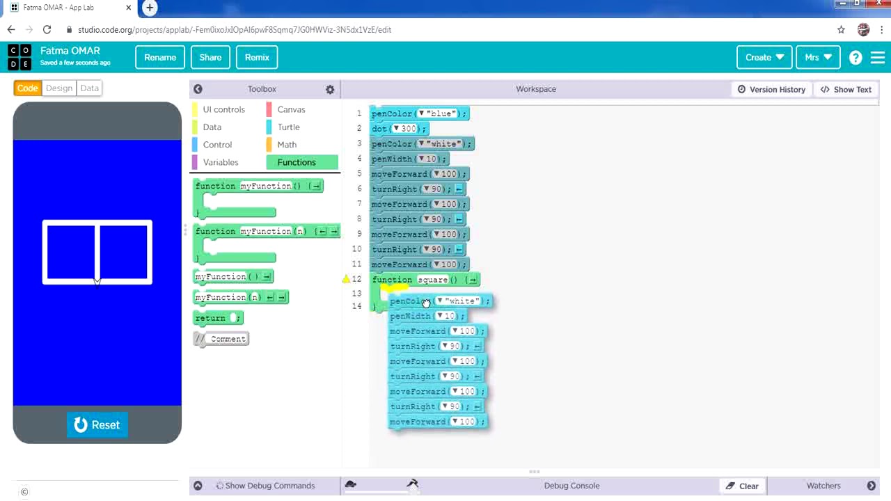 Squares Projects Introduction To Programming From Code Org Youtube