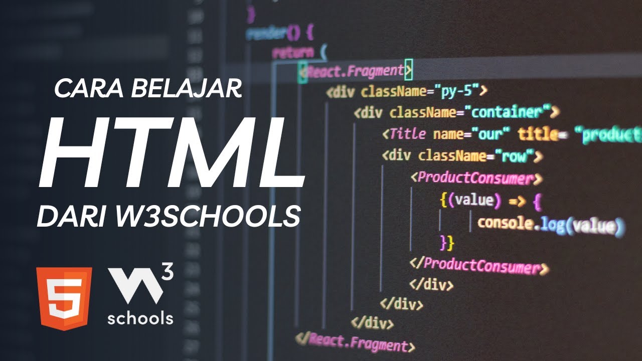 Cara Cepat Belajar Html Dari W3schools Youtube