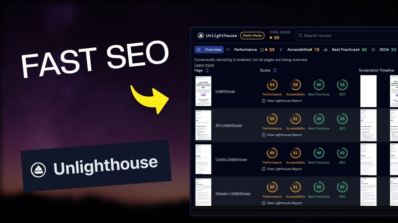 How To Use Unlighthouse Google Lighthouse Upgrade Youtube
