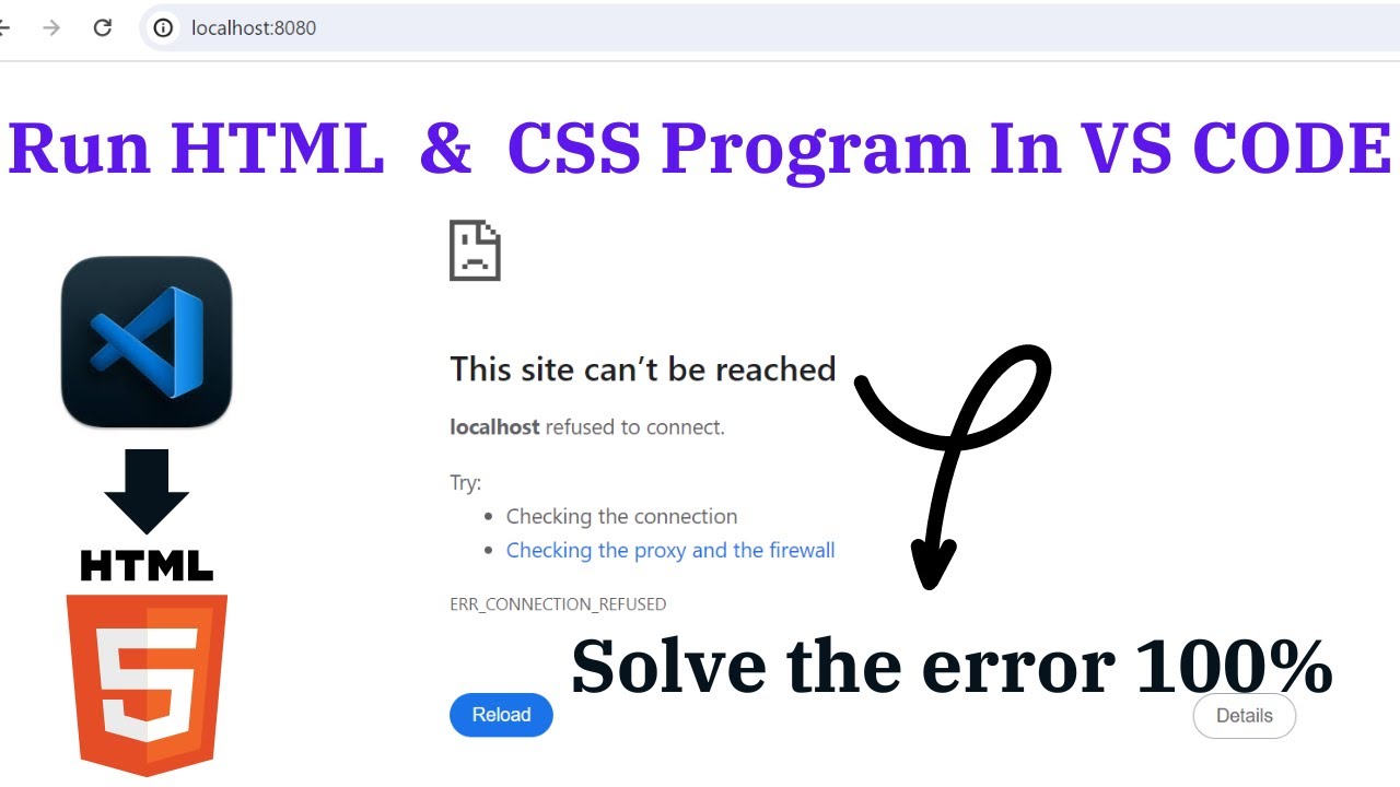 How To Fix Localhost Refused To Connect Vscode Error For Html Chrome