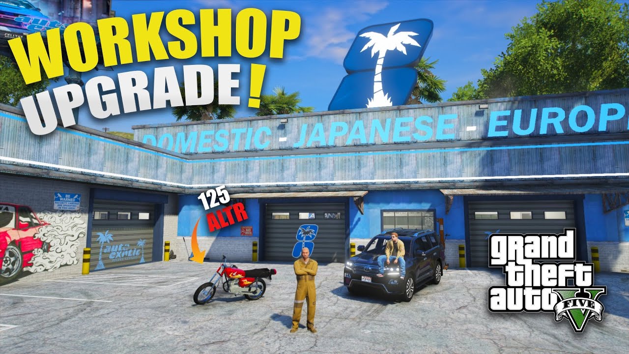 Upgraded Old Workshop Honda Cg 125 Gta 5 Pakistan Youtube