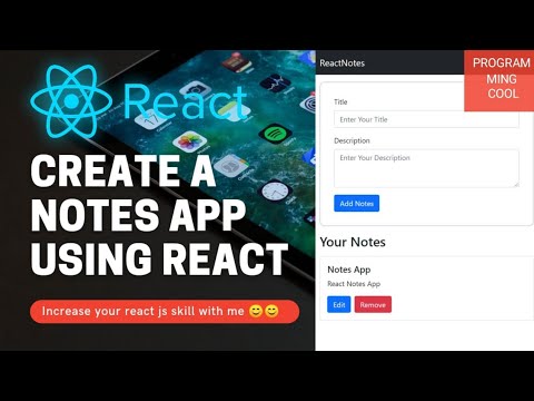 Create A Notes App Using React React Notes App React Crud