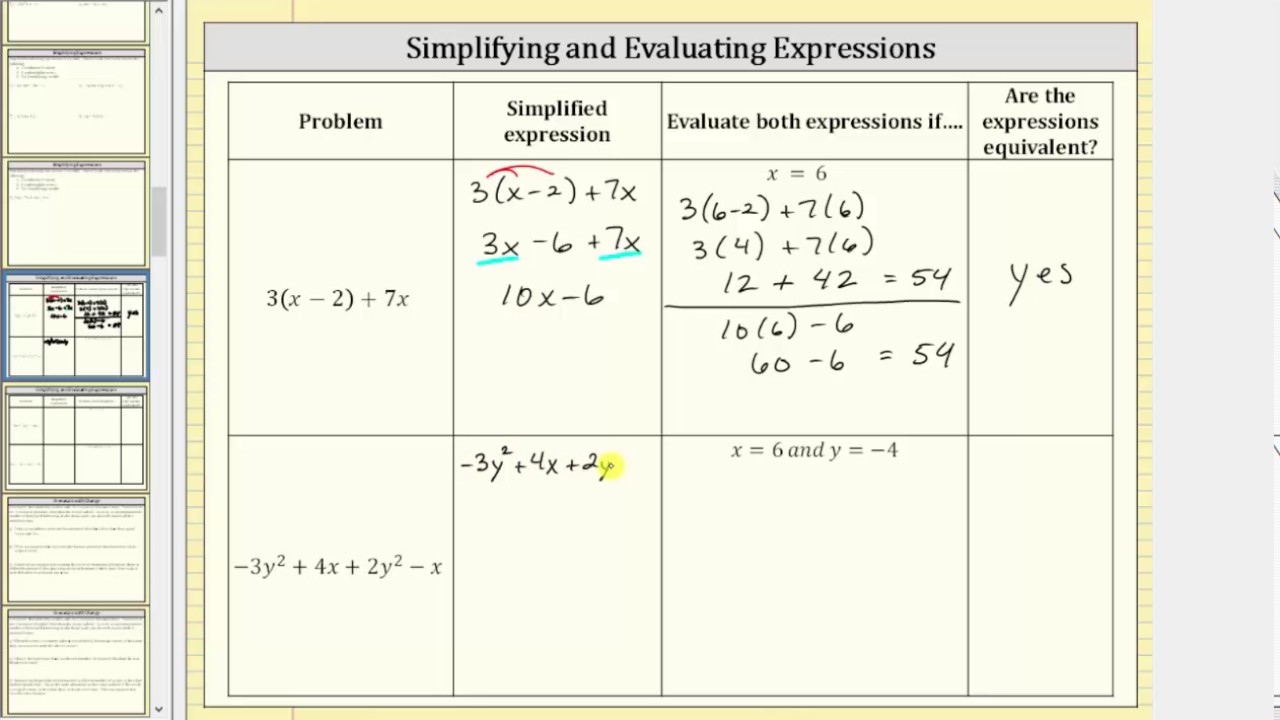 Evaluate Expressions