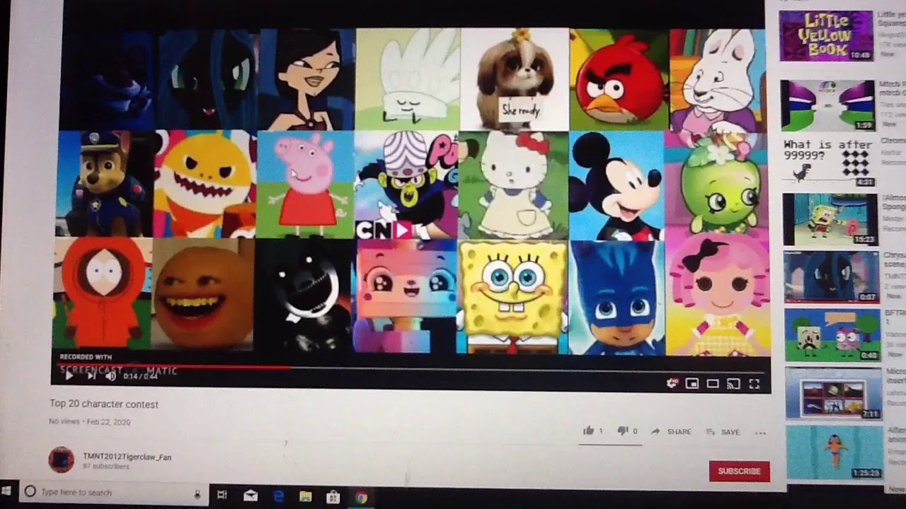 My Vote For Top 20 Character Contest 1 Youtube