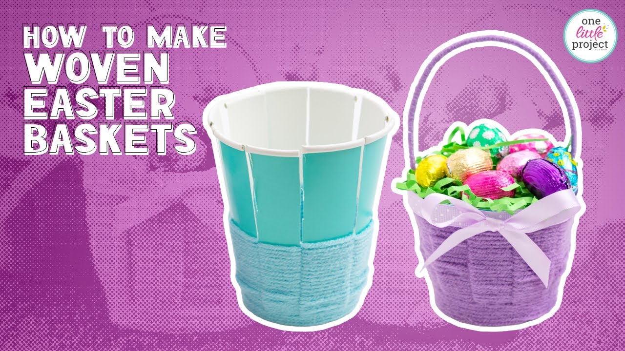 Mini Easter Basket Craft Diy Paper Cup Woven Easter Baskets Youtube