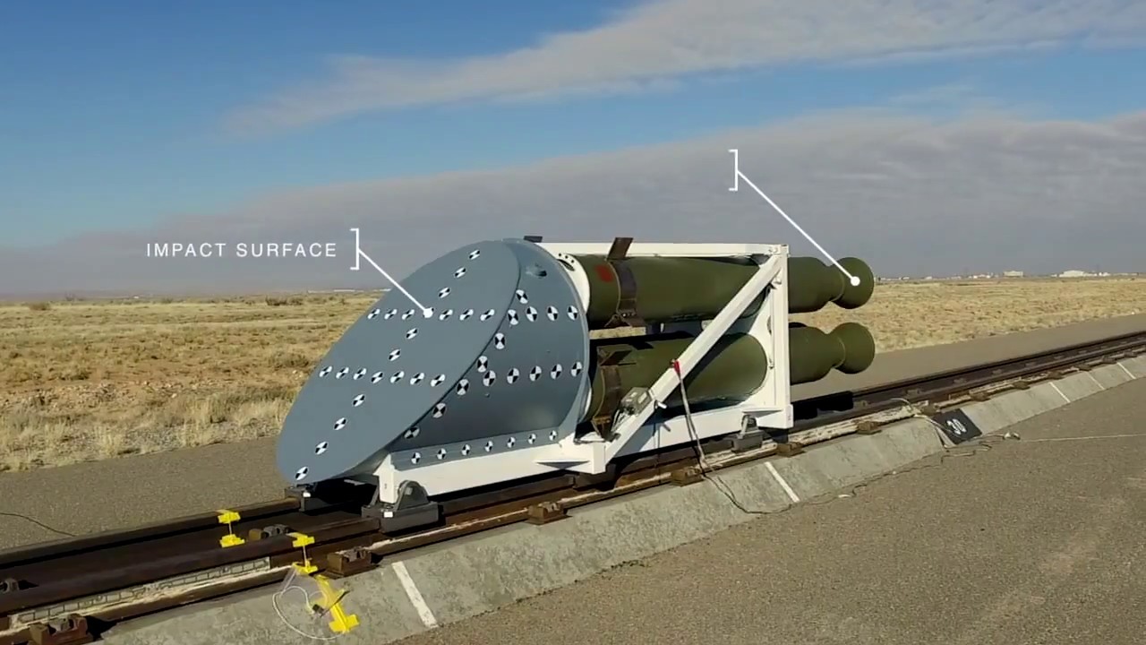 Rocket Sled Impact Test In Slow Motion Youtube