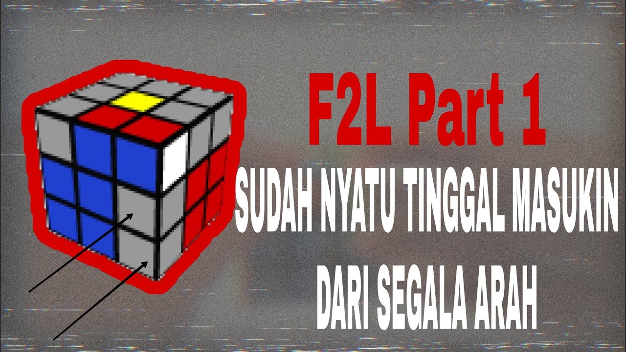 F2l Part 1 Basic Insert Sudah Nyatu Tinggal Masukin Tapi Dari Segala