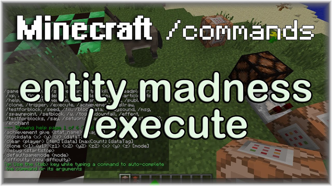 Minecraft Commands Execute Tutorial Youtube