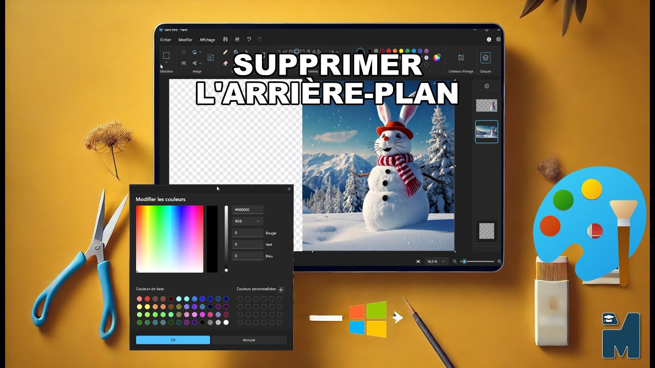 Comment Supprimer L Arrière Plan D Une Image Avec Microsoft Paint Youtube