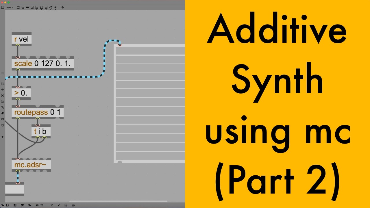 Max Msp Tutorial 6b Additive Synth Using Mc Youtube