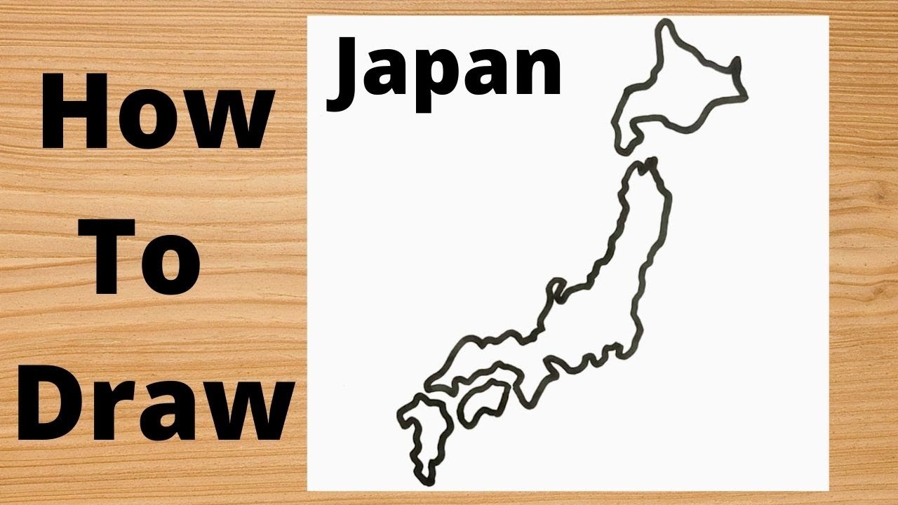 Drawing The Map Of Japan Easy Method Youtube