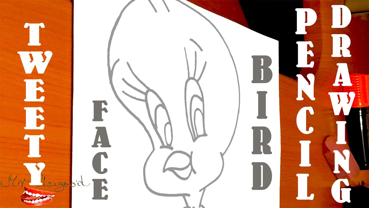 How To Draw Tweety Bird Face Step By Step Easy Looney Tunes Pencil