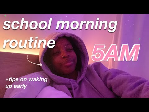My 5am School Morning Routine Productive Grwm Youtube