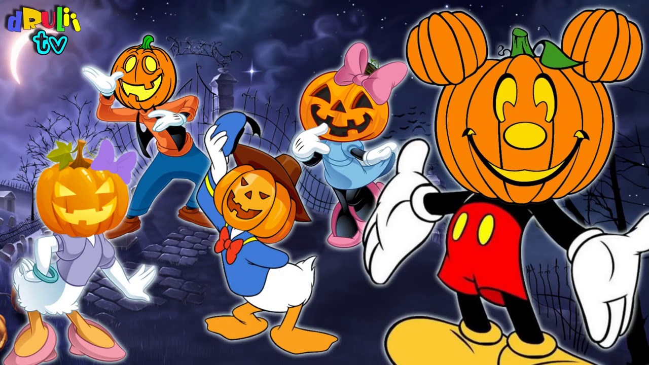Halloween Finger Family Mickey Donald Minnie Goofy Nursery Rhymes