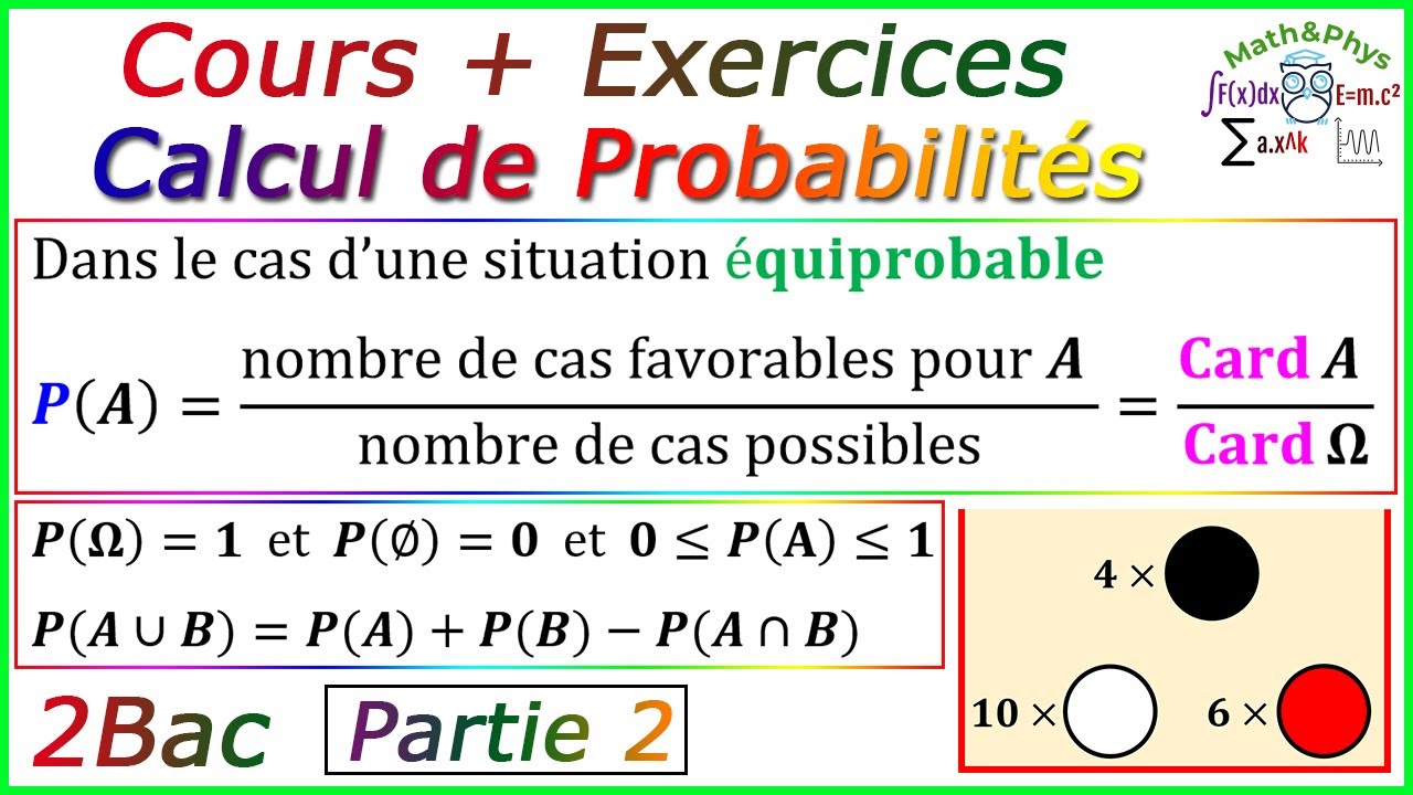 Calcul De Probabilités Cours Et Exercices Corrigés 2bac Partie 2