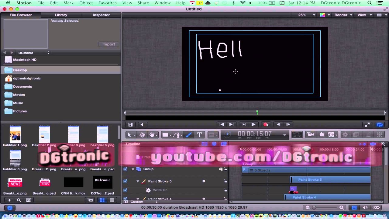 Apple Motion 5 Tutorial How To Do Animated Handwriting Youtube