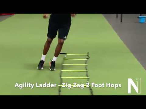 Agility Ladder Zig Zag 2 Foot Hops Youtube