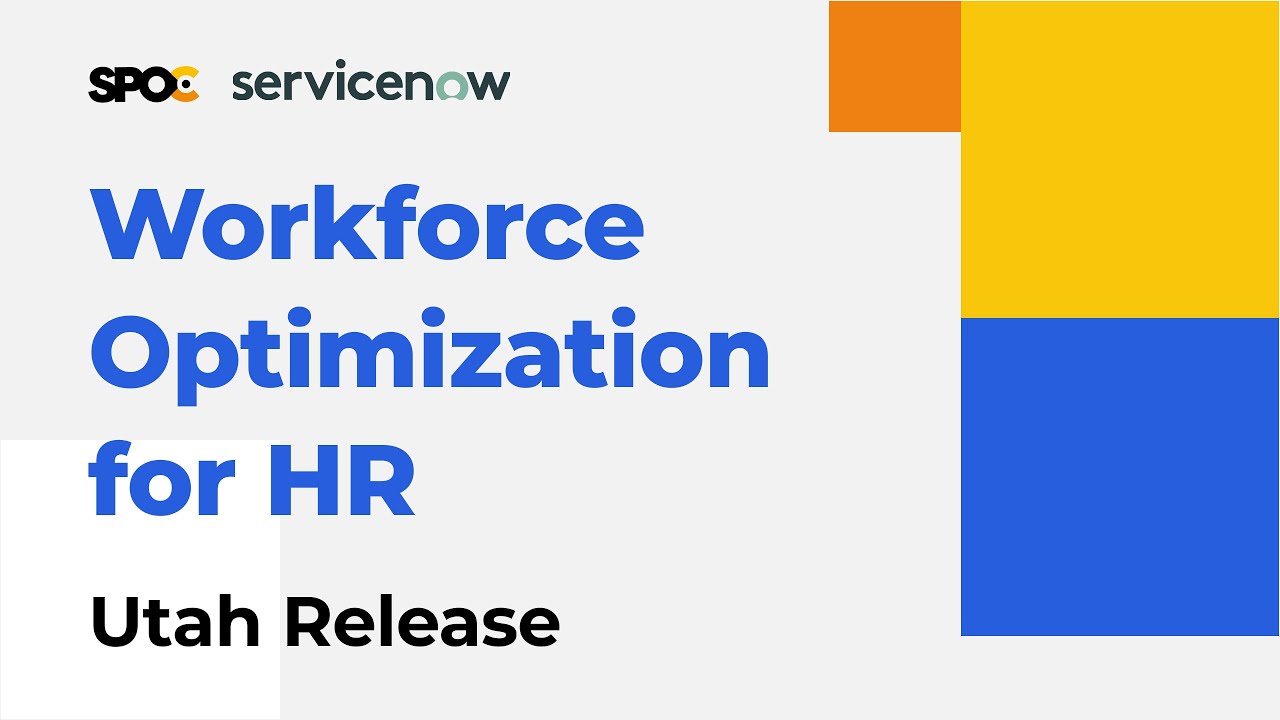 Workforce Optimization For Hr Utah Release Youtube