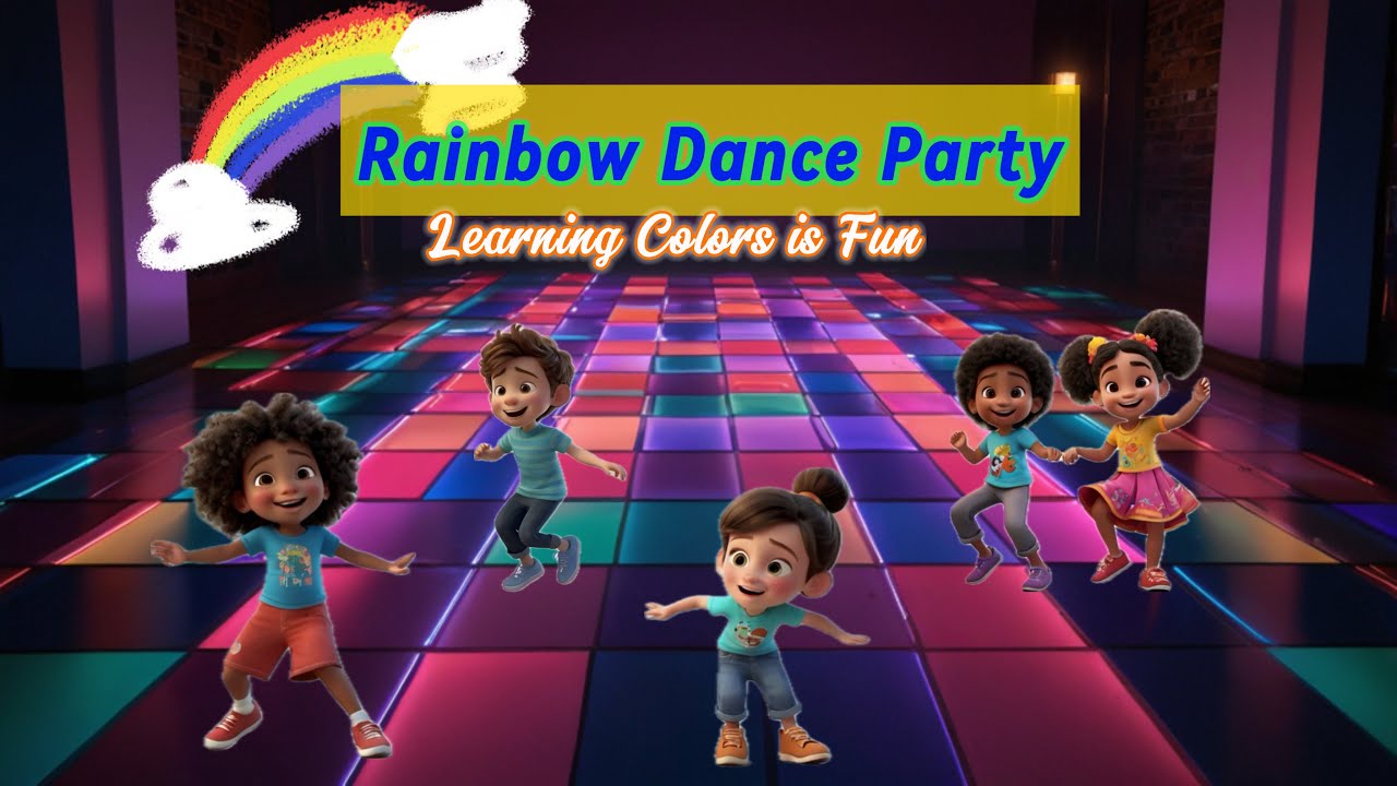 Rainbow Dance Party Learning Colors Is Fun Youtube