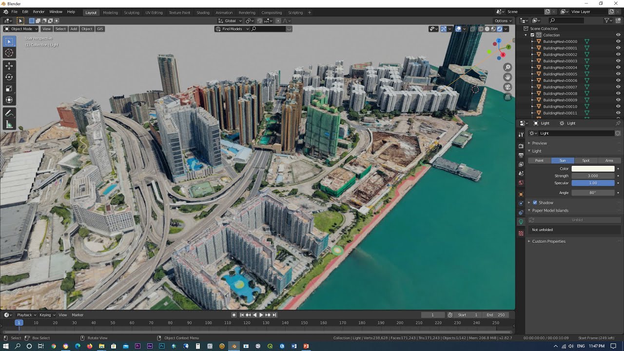 Importing Google Maps 3d Models Data Into Blender Youtube