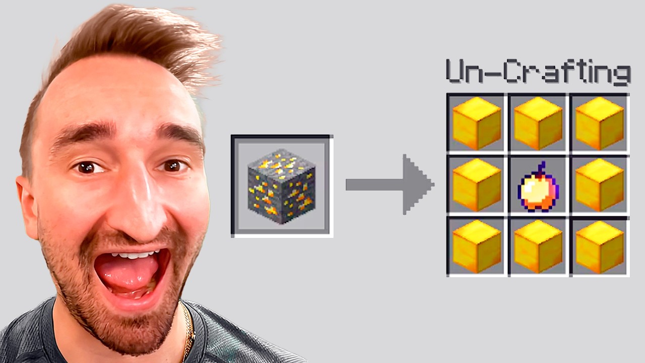 Minecraft But Crafting Is Backwards Youtube