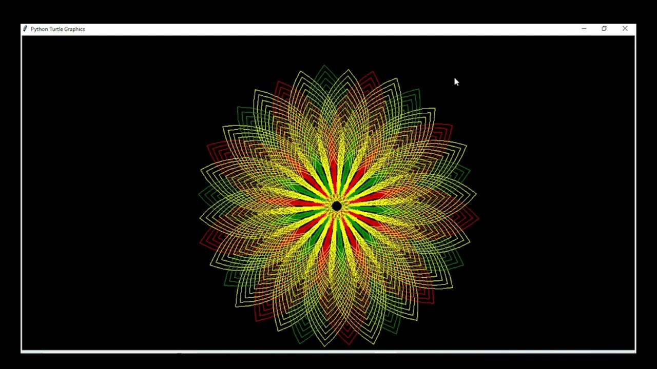 Flower Animation With Python Turtle Graphics Design Youtube