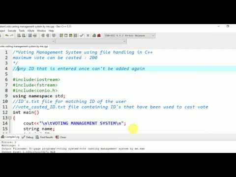Voting Management System In C Using File Handling Youtube