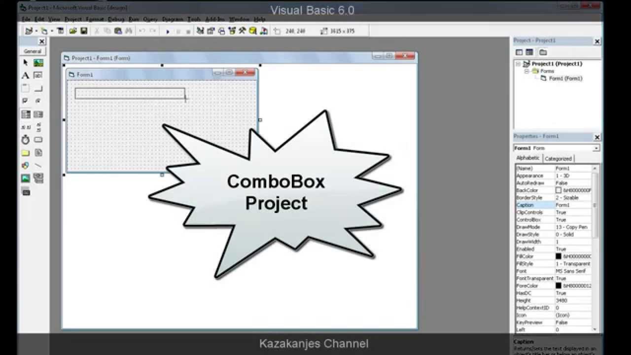 A Simple Combobox Project With Visual Basic 6 0 Youtube