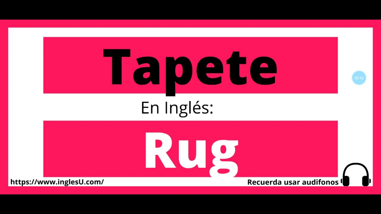 Cómo Se Dice Tapete En Inglés Tapete En Ingles Youtube