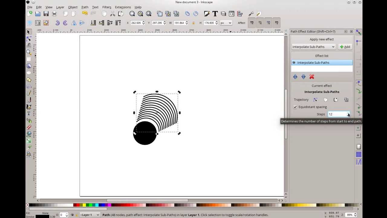 Inkscape Path Interpolation Youtube