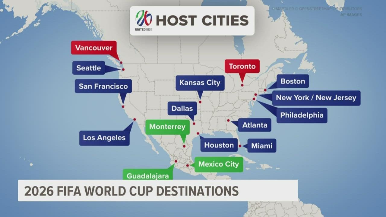 World Cup 2026 Schedule Locations Map