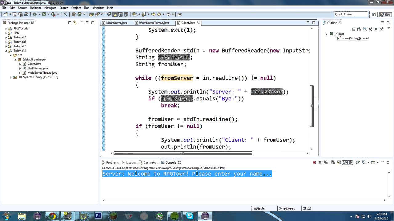Java Tutorial 8 Hello Networking Youtube
