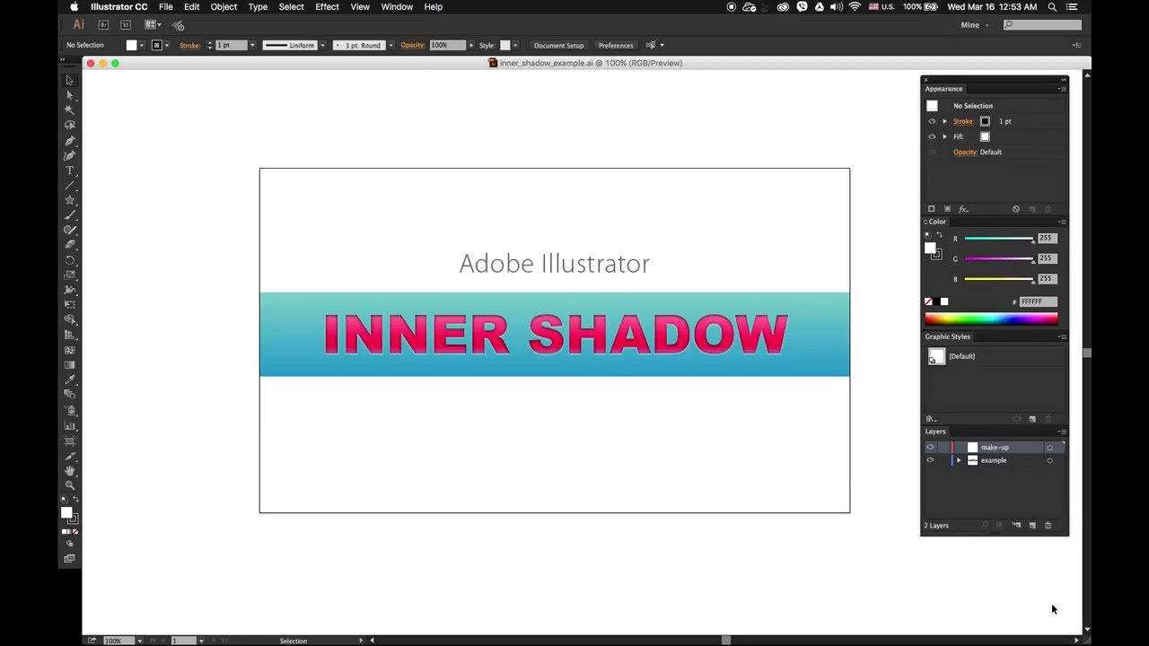 Adobe Illustrator Inner Shadow Youtube