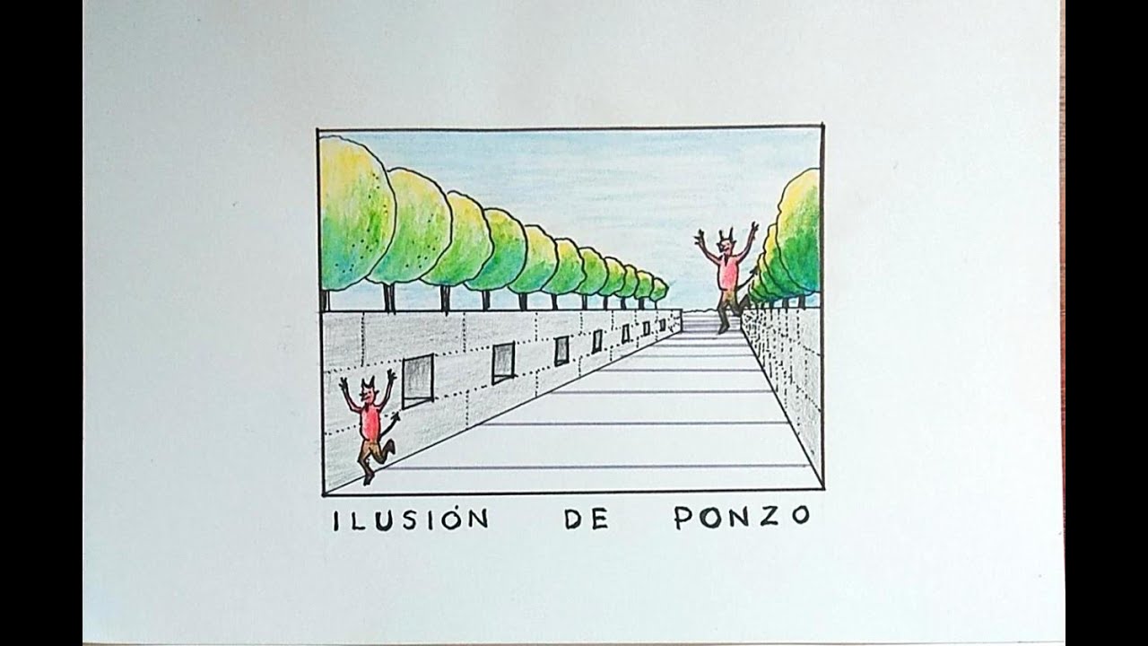 Ilusións ópticas A Ilusión De Ponzo Youtube