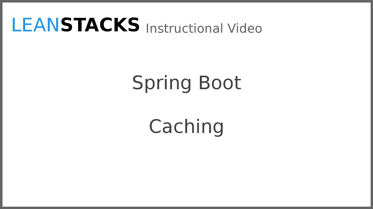 Declarative Cache Management With Spring Boot Youtube