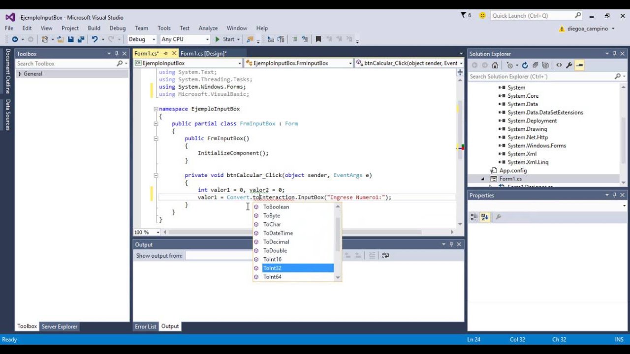 Ejemplo Inputbox En C Youtube
