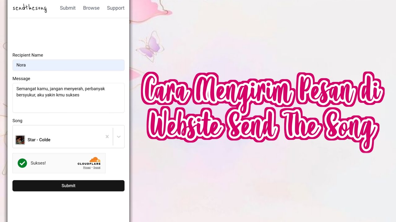 Cara Mengirim Pesan Di Website Send The Song Youtube
