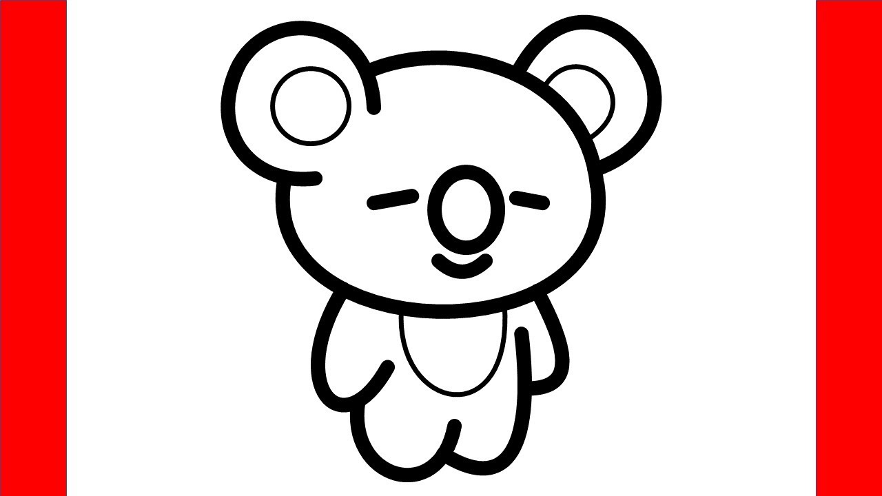 How To Draw Koya From Bt21 Step By Step Drawing Youtube