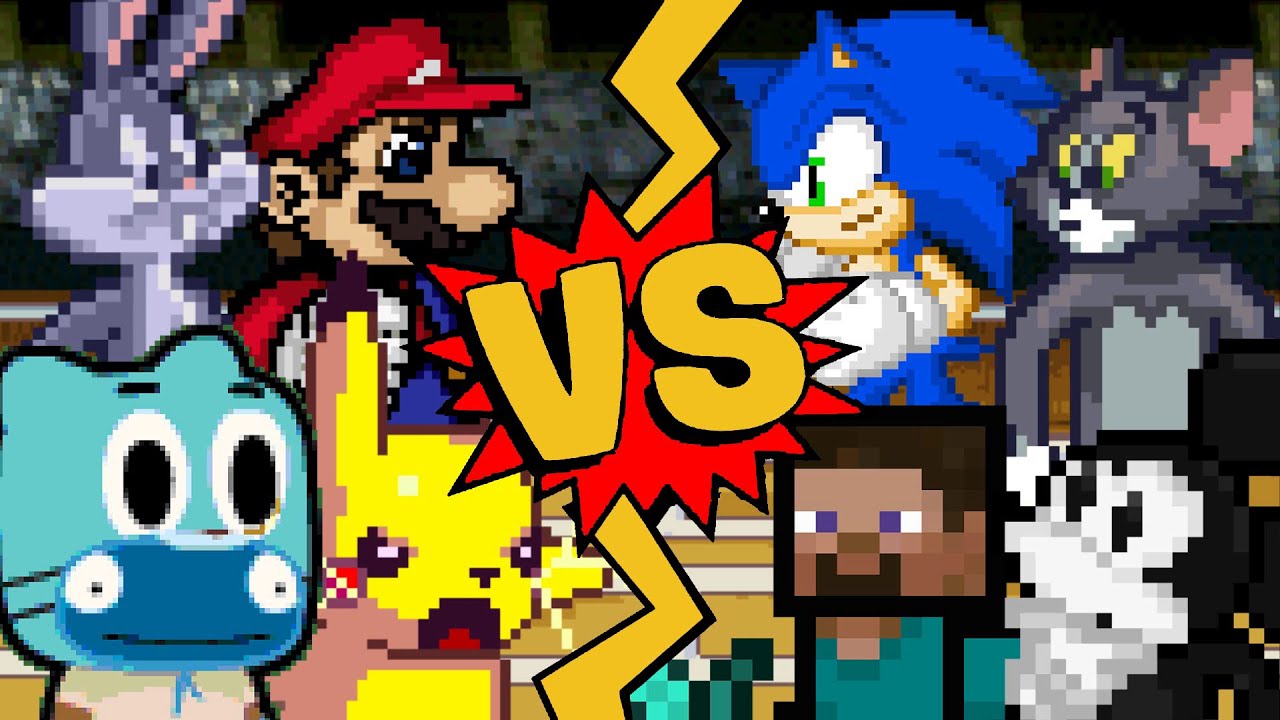 M U G E N Battles Toonix Gumball Bugs Bunny Mario Pikachu Vs Mickey