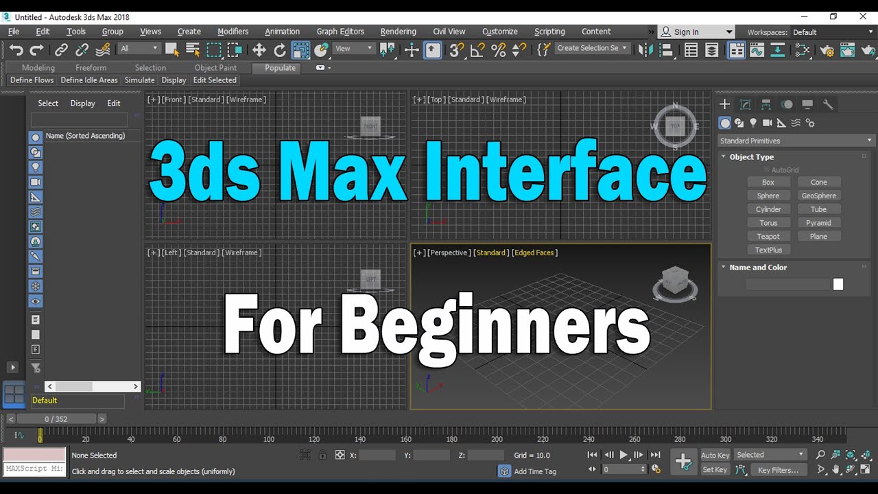 3dsmax Tutorials Beginners 3ds Max Interface Video Tutorial