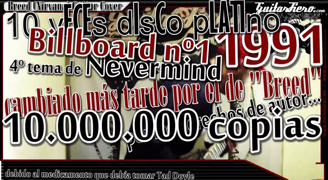 Breed Nirvana Guitar Cover Youtube Music