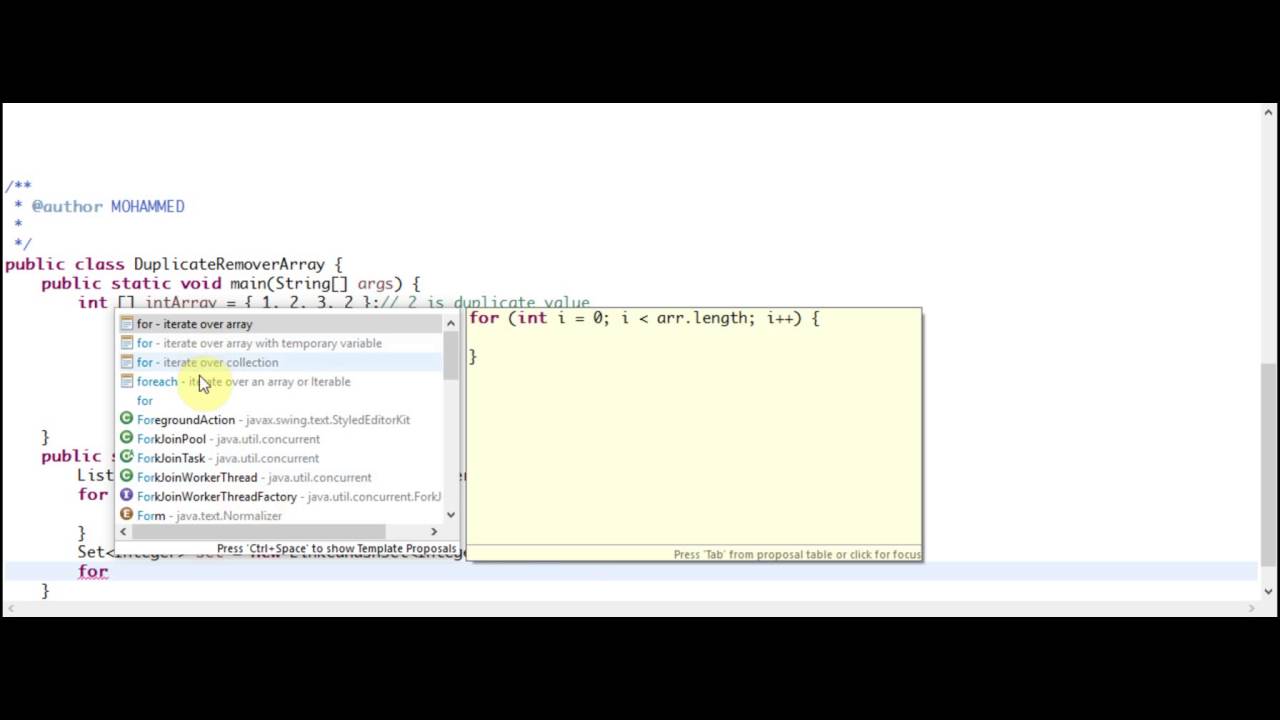 Removing Duplicate Value From Array In Java Youtube