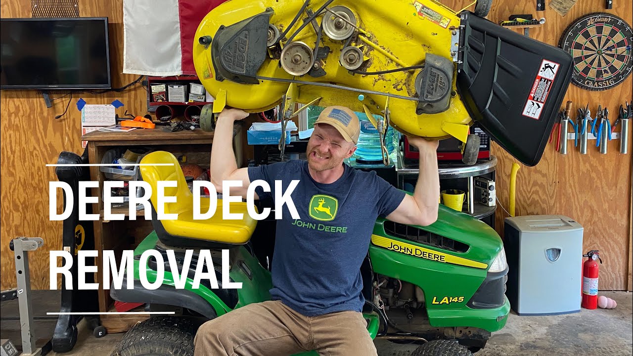 John Deere Deck Removal La145 Youtube