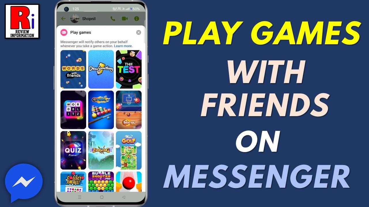 How To Play Games With Your Friends On Facebook Messenger Youtube