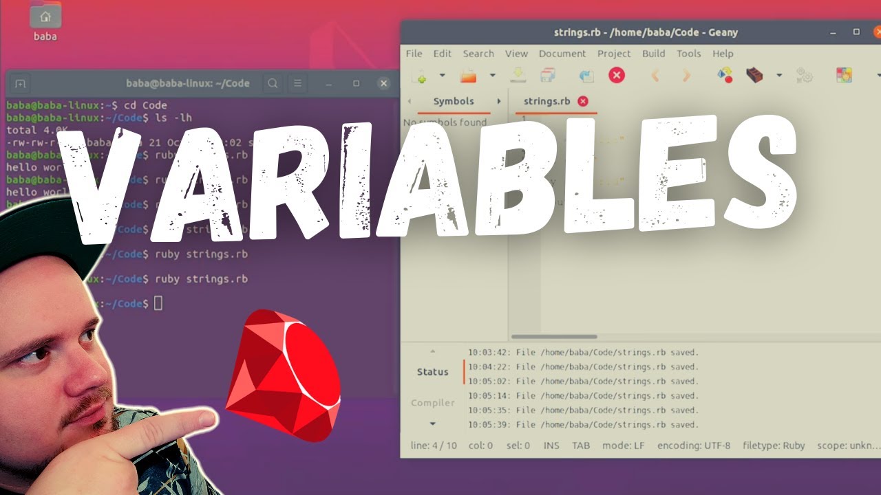 Ruby Course Lesson 04 Variables Youtube