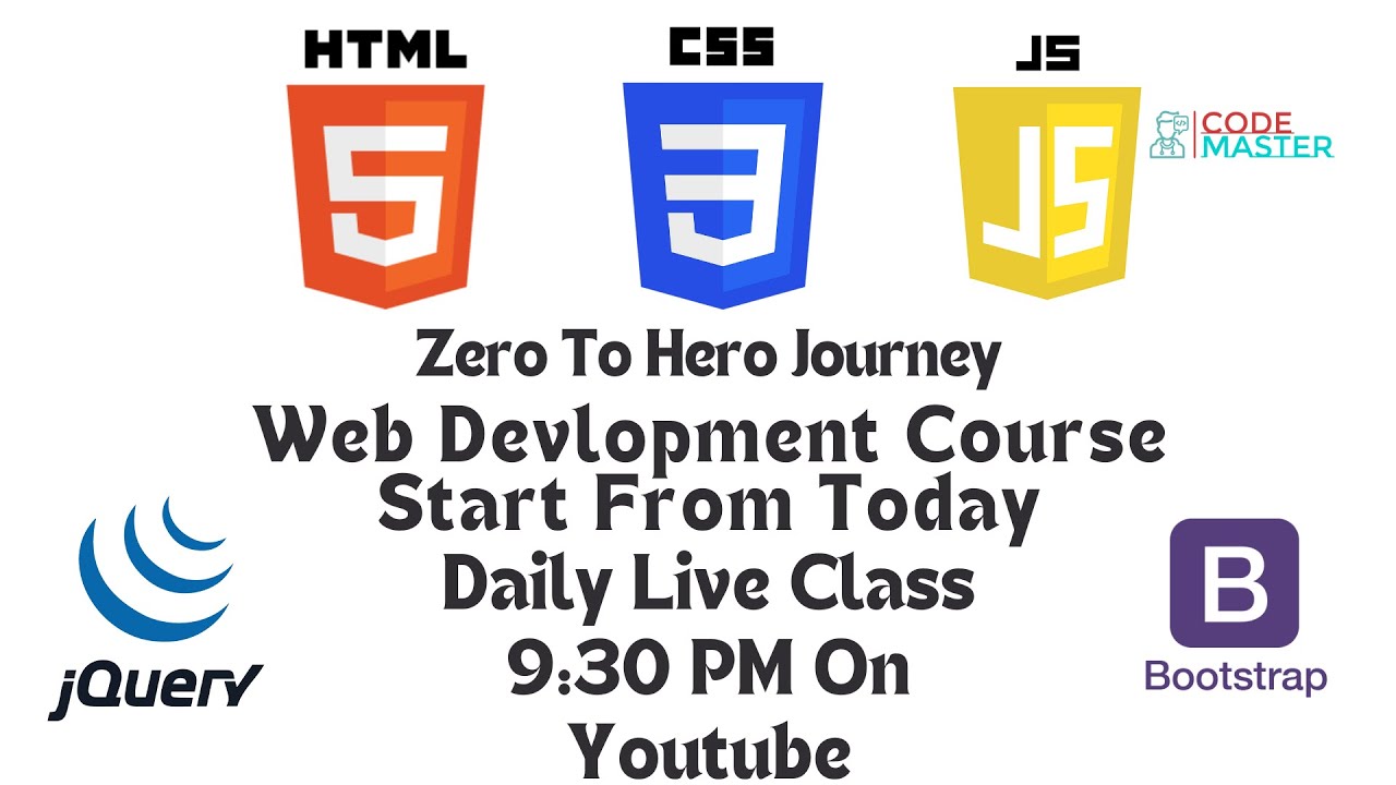 Web Development Course Starts Today Html Css Javascript Jquery